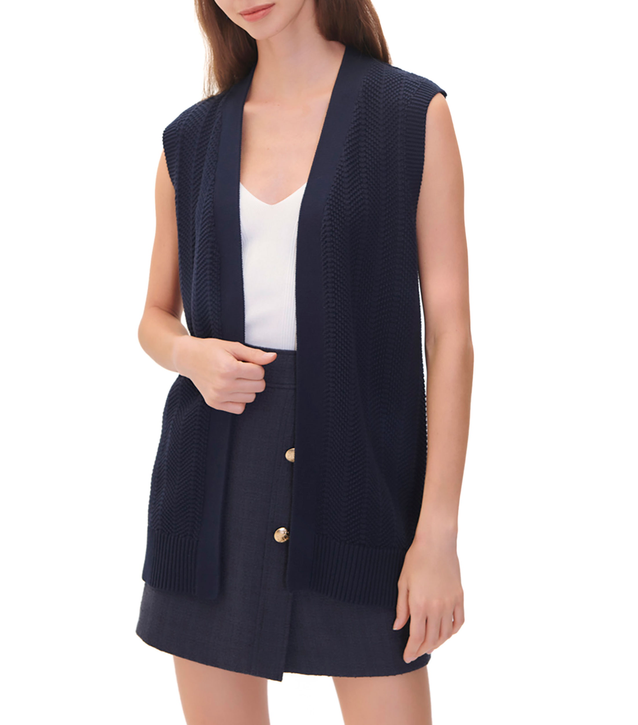 Julio Chaleco Tejido Largo 3,4 Abierto Mujer - El Palacio de Hierro